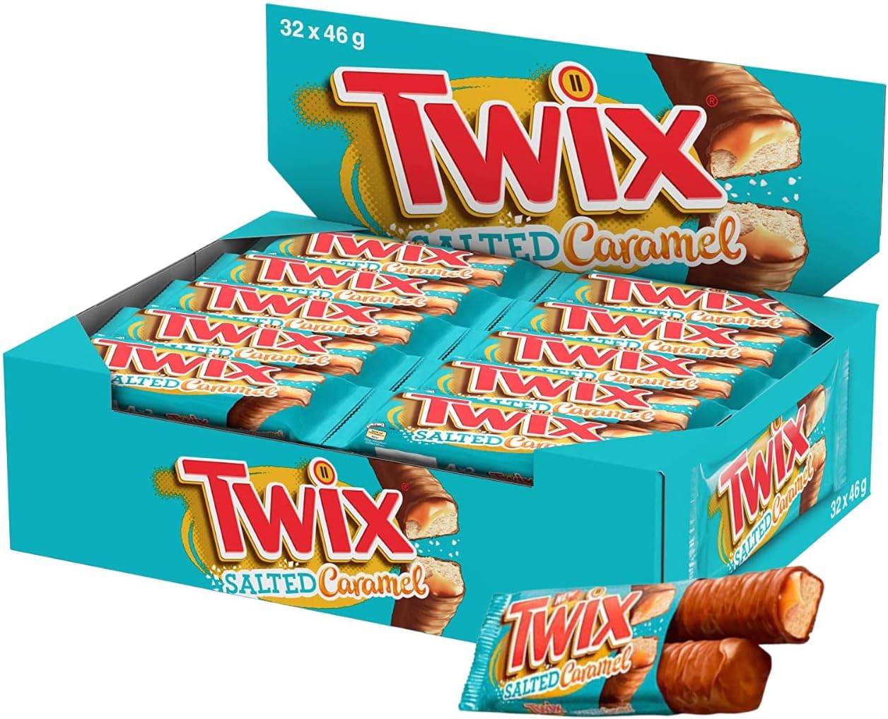 Mars Italia, New Twix Salted Caramel Box 32 x 46g - Twix Caramello ...