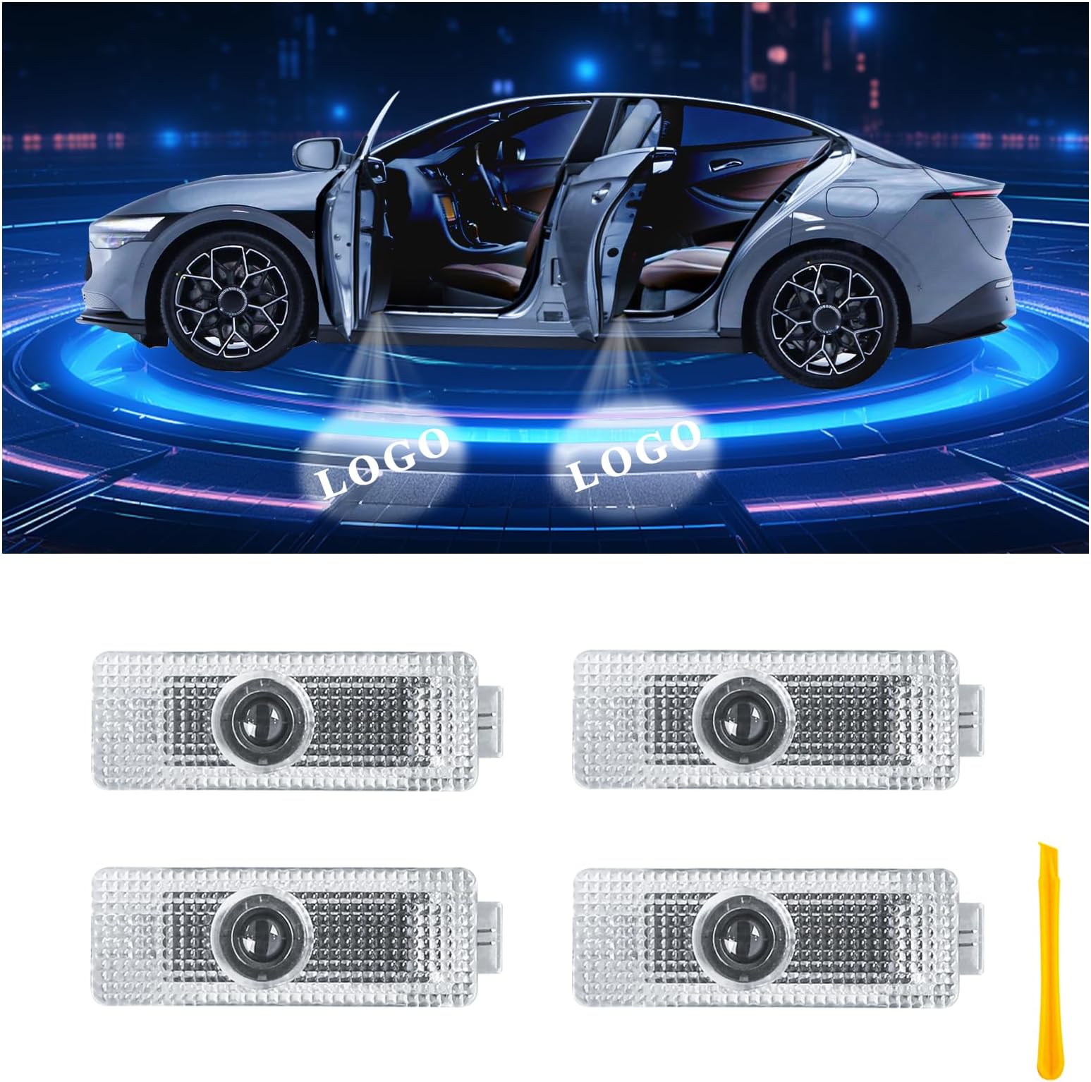 Amazon.com: Srirotaa Never Fade Door Light Logo,HD LED Welcome Lights ...