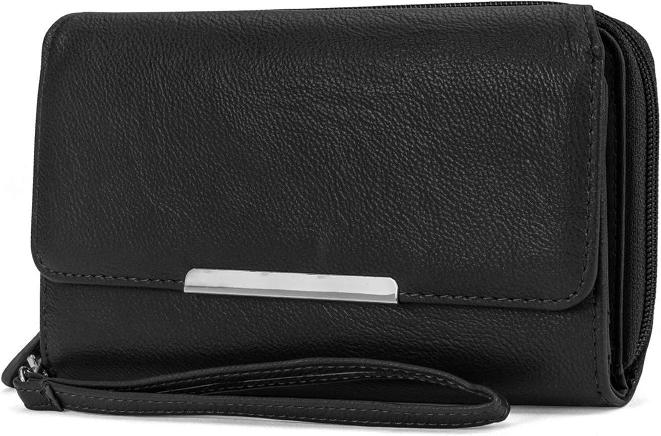 Amazon.com: Mundi Big Fat Trifold Wallet, Black, One Size : Clothing ...