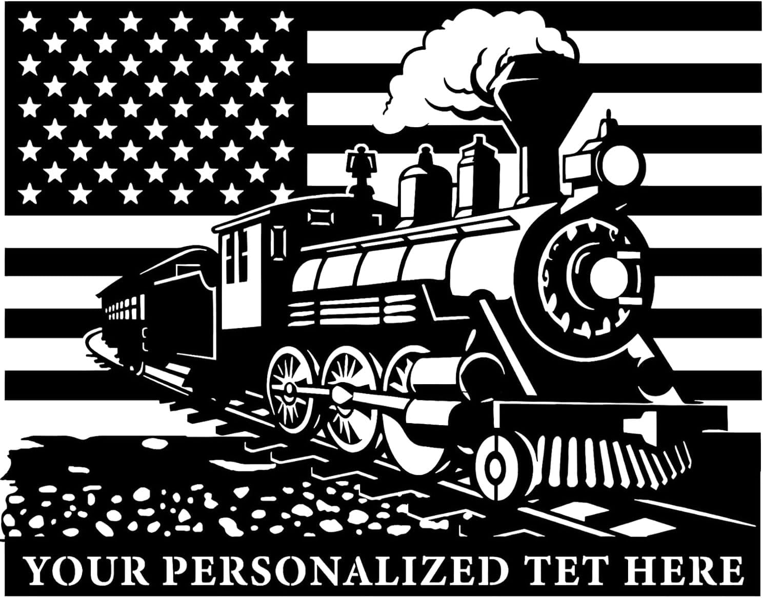 Amazon.com : Railroad Personalized Metal Sign, Train Metal Monogram ...