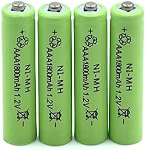 Amazon | 充電式バッテリー 1.2v 1800mAh AAA 充電式バッテリー、HR03 LR03 Ni MH セル、12個 ...