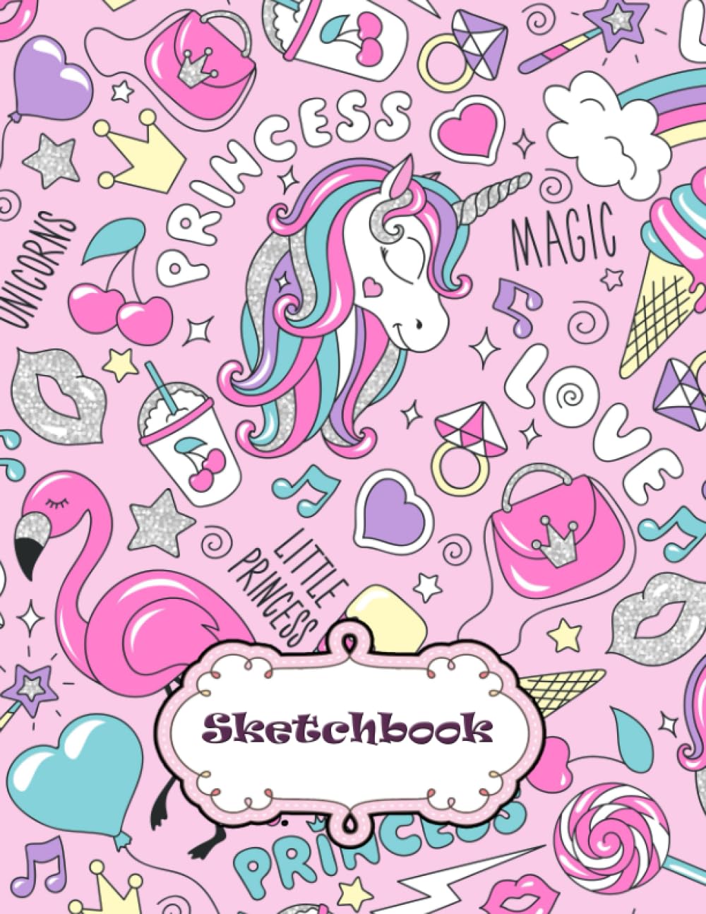 Amazon.com: Sketchbook: Cute Unicorn Sketchbook , Blank Sketchbook For ...