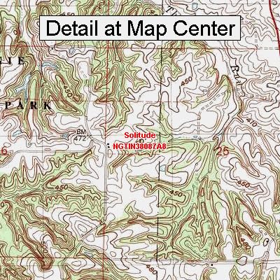 Amazon.com : USGS Topographic Quadrangle Map - Solitude, Indiana ...