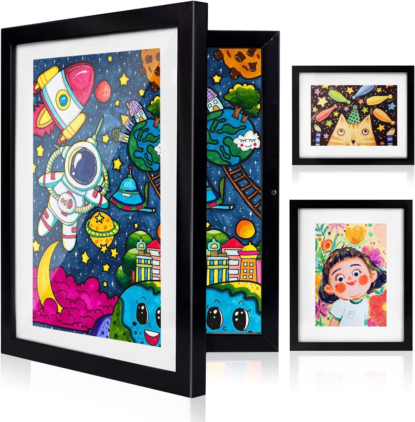 MJFS Wooden Picture Frame for 50 Pictures A4 Front Opening Photo Frames ...