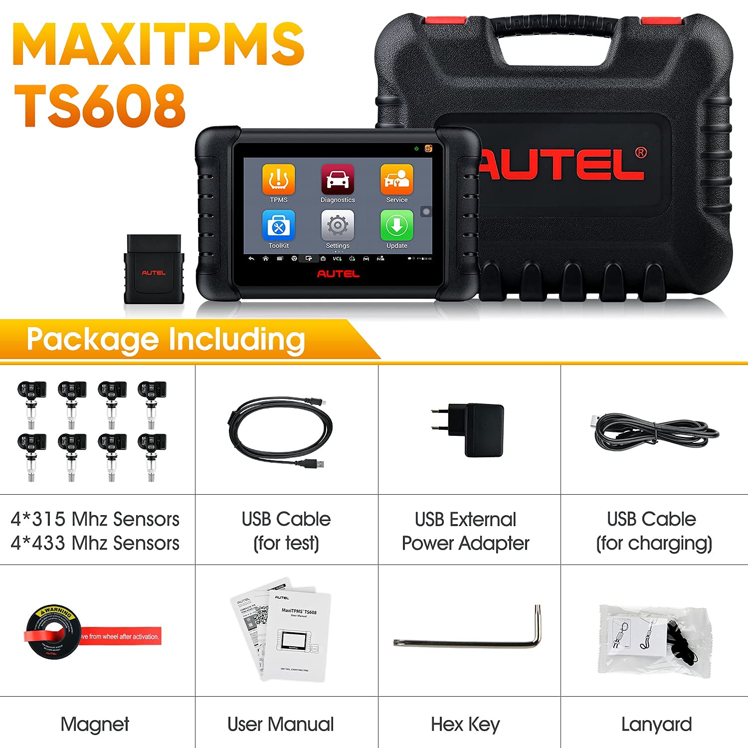 Autel Maxitpms Ts608 With 240 8pcs 315mhz Mx Sensors 2023 | Desertcart ...