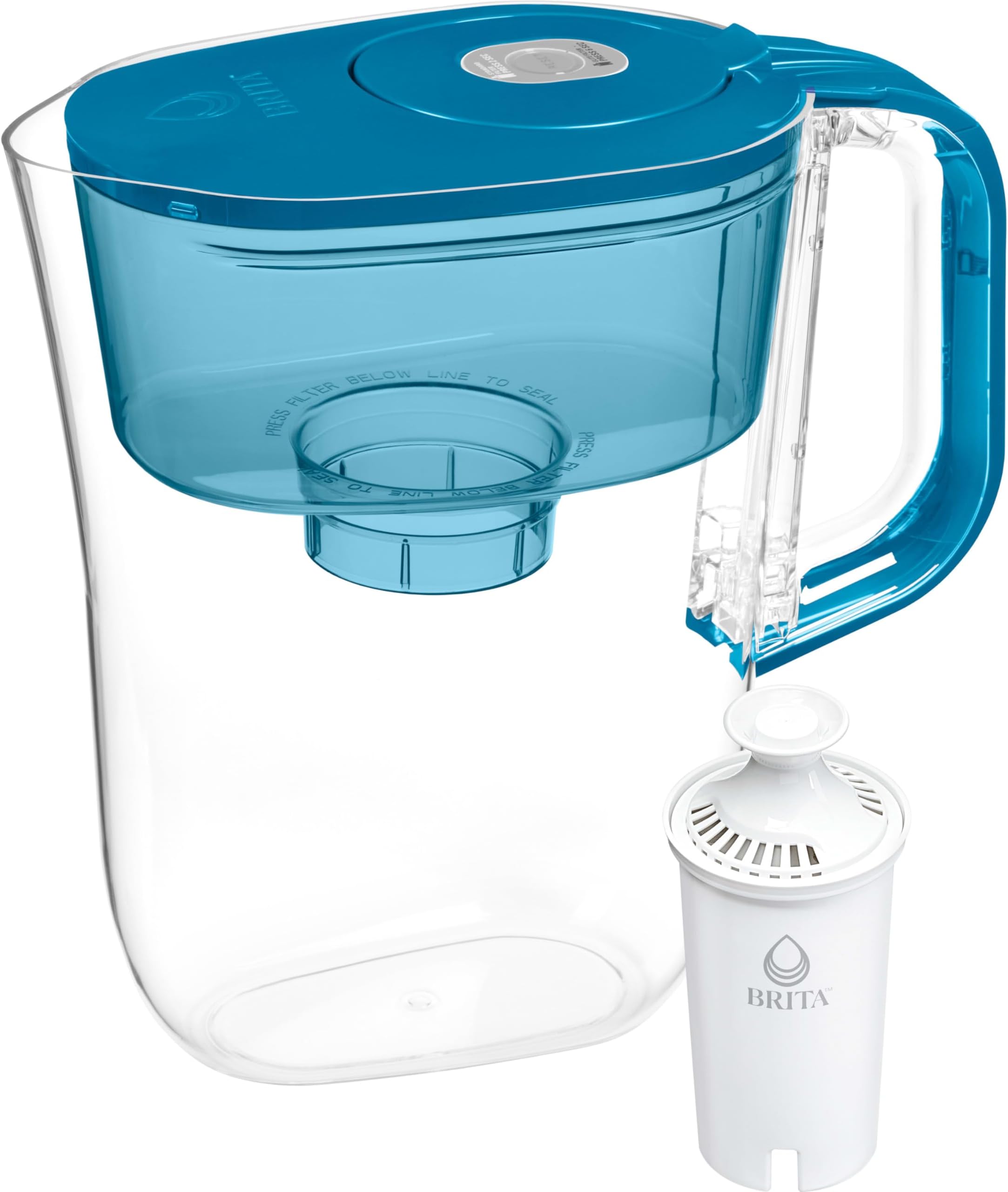 Amazon.com: Brita Small 6 Cup Denali Water Filter Pitcher with 1 Brita ...