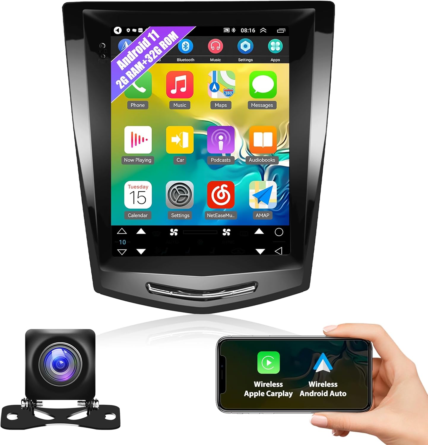 Amazon.com: [2+32G] Android 11 Car Stereo for Cadillac ATS/SRX/XTS/CTS ...