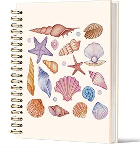 Amazon.com : Lacama Cute Beach Seashell Notebook, Preppy Coastal Ocean ...