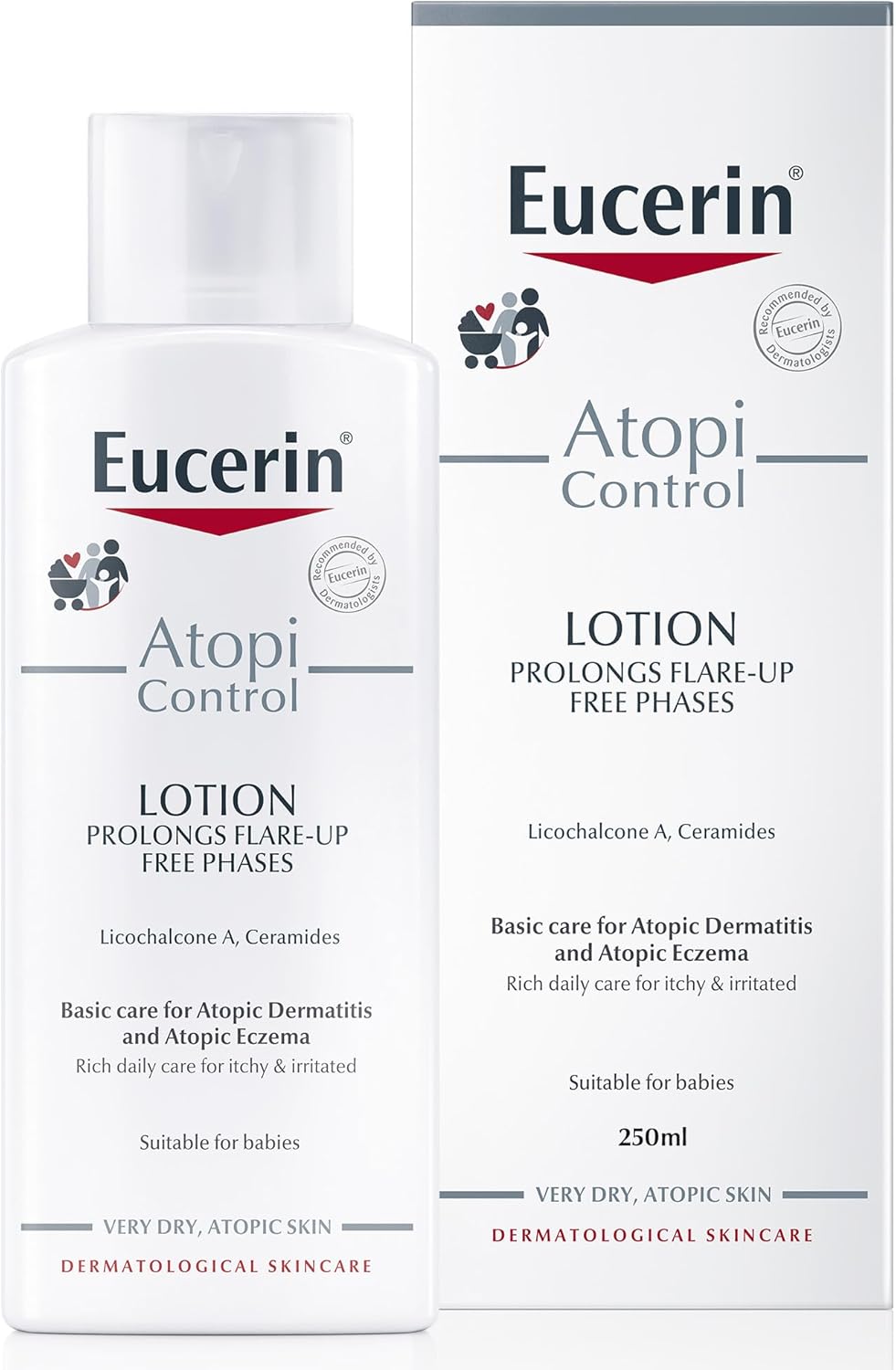 Eucerin AtopiControl Body Lotion with Natural Omega Oils and Ceramides ...