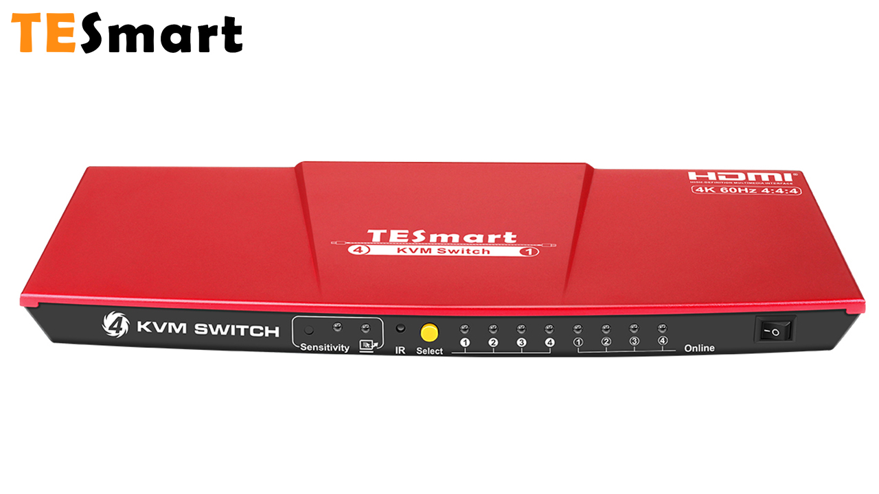 Watch TESmart HDMI 4K Ultra HD 4x1 HDMI KVM Switch 3840x2160@60Hz 4&4&4 ...