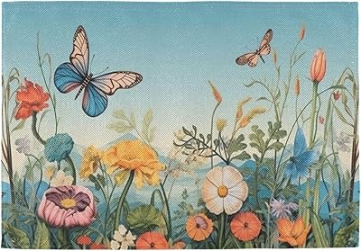 Amazon.com: JarThenaAMCS 50 Sheets Spring Floral Paper Place Mats ...