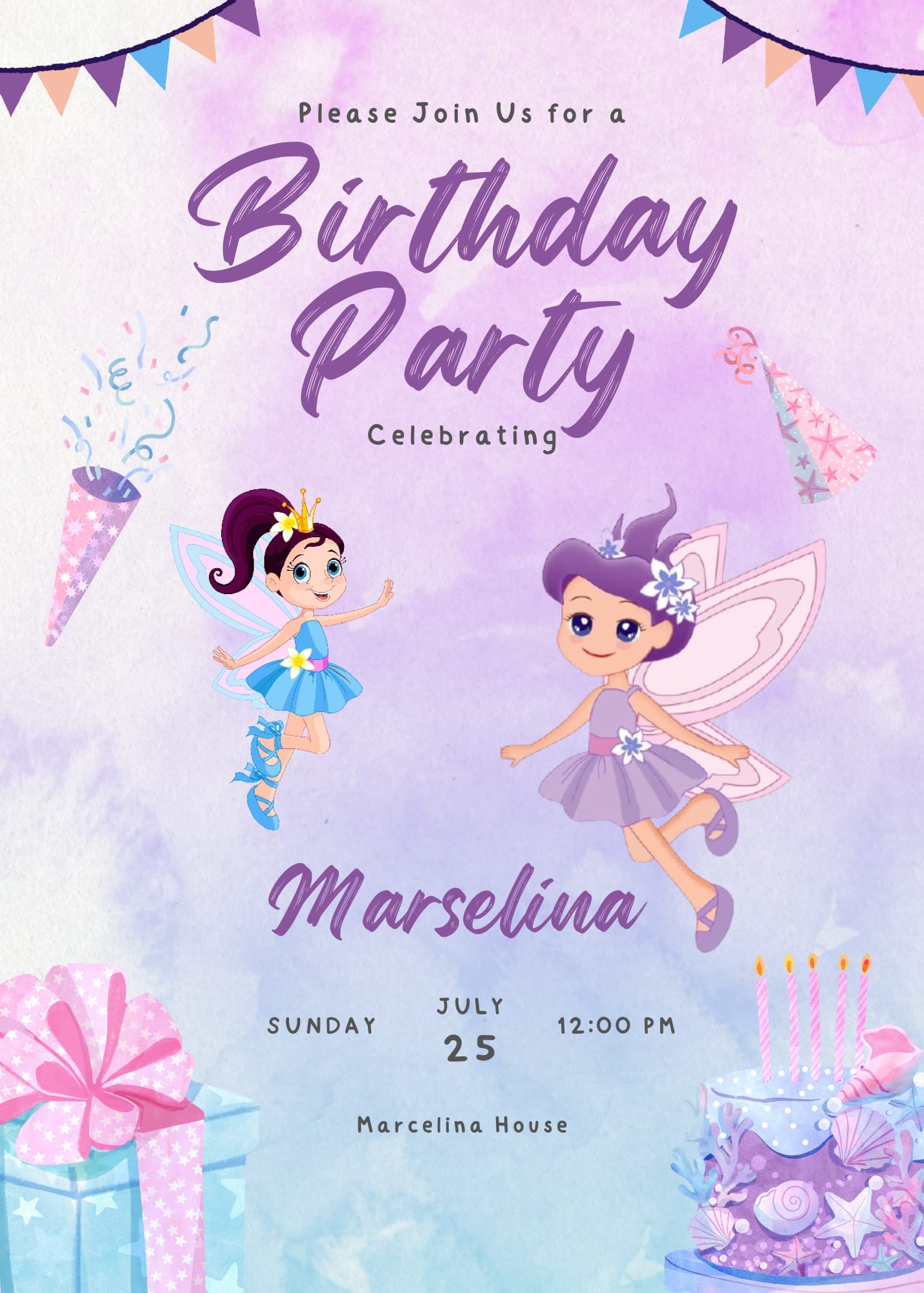 CUSTOM BIRTHDAY PARTY INVITATION CARDS FOR KIDS SET OF 20 PERSONALIZED ...