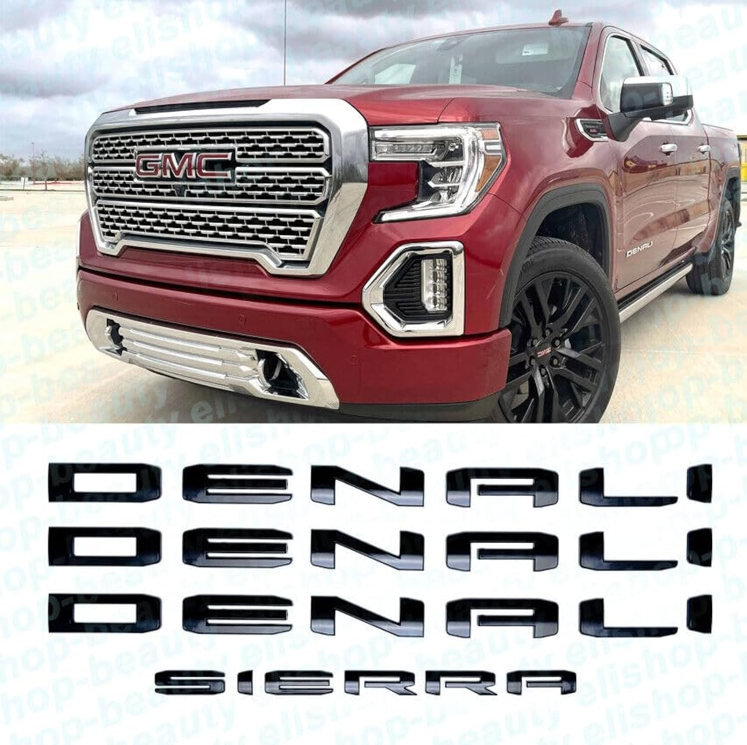 Amazon.com: Generic 4Pcs Kit 2019-2024 Sierra Denali Letters Emblems ...