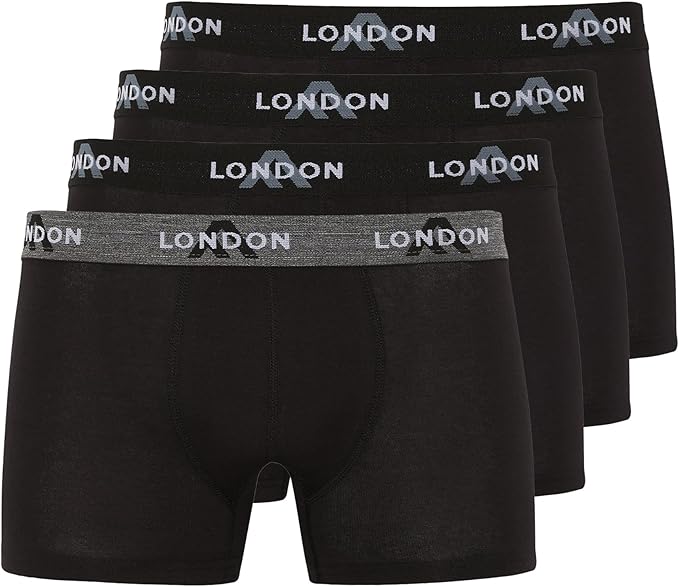 FM London (4/8-Pack) Mens Boxers with Elastic Waistband | Soft Boxer ...