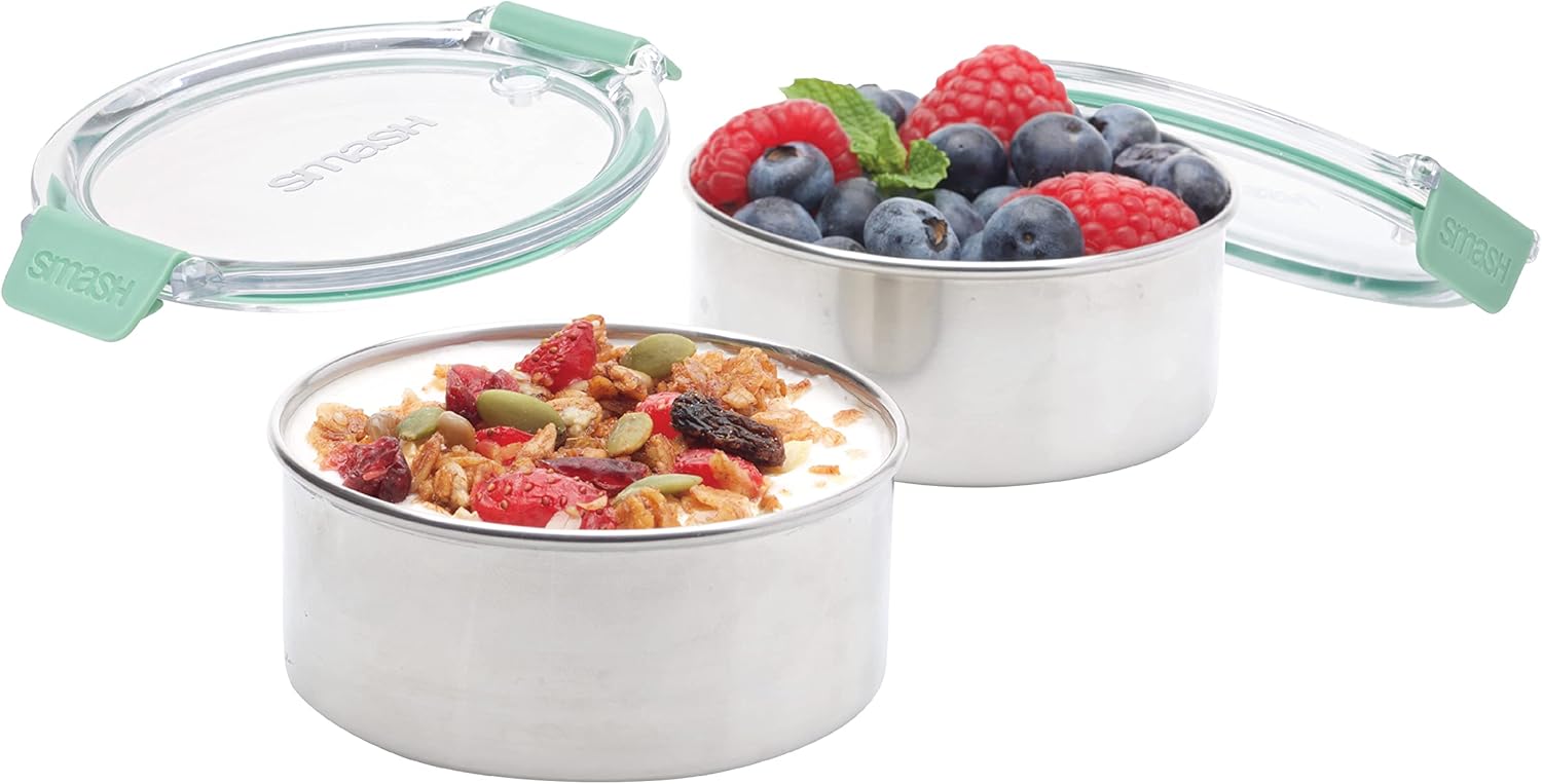 Amazon.com: Smash Microwave Safe Stainless Steel Snack Pots: Home & Kitchen
