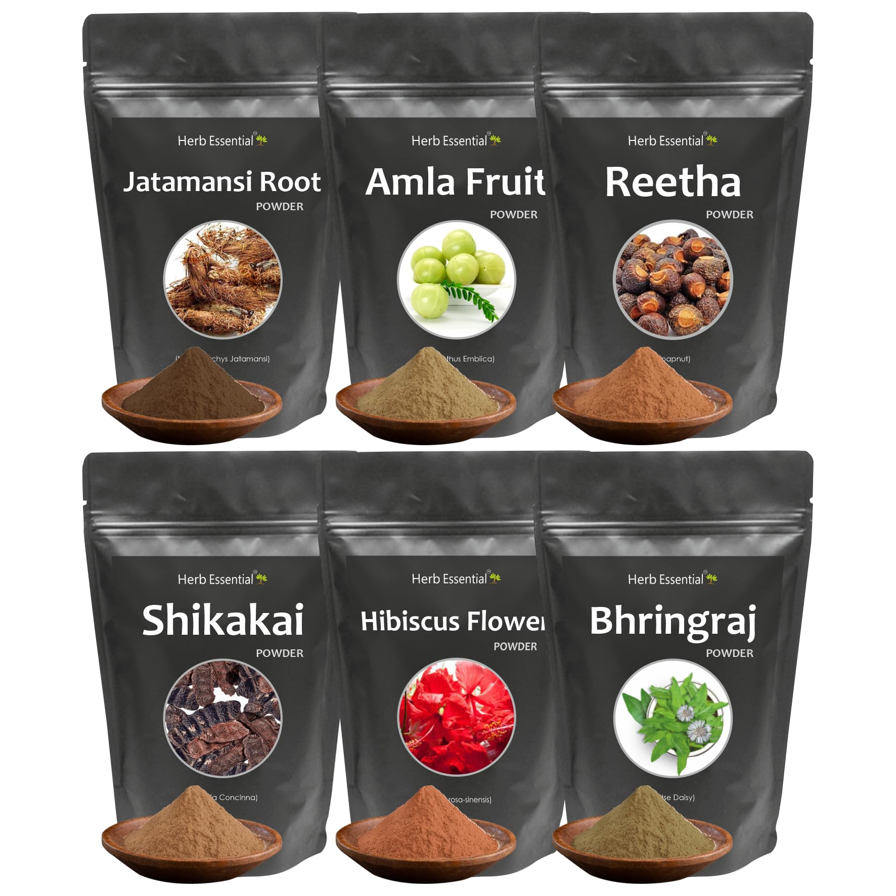 Herb Essential Jatamansi Root Amla Fruit Reetha Shikakai Hibiscus ...