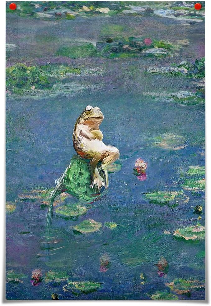 Amazon.com: NAVIWEEK Trendy Preppy Frog Posters Frog Wall Art Prints ...