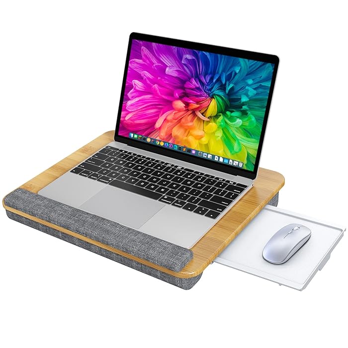 Buy WOKA Lap Desk with Removable Wrist Pad, Left & Right-Handed Lapdesk ...