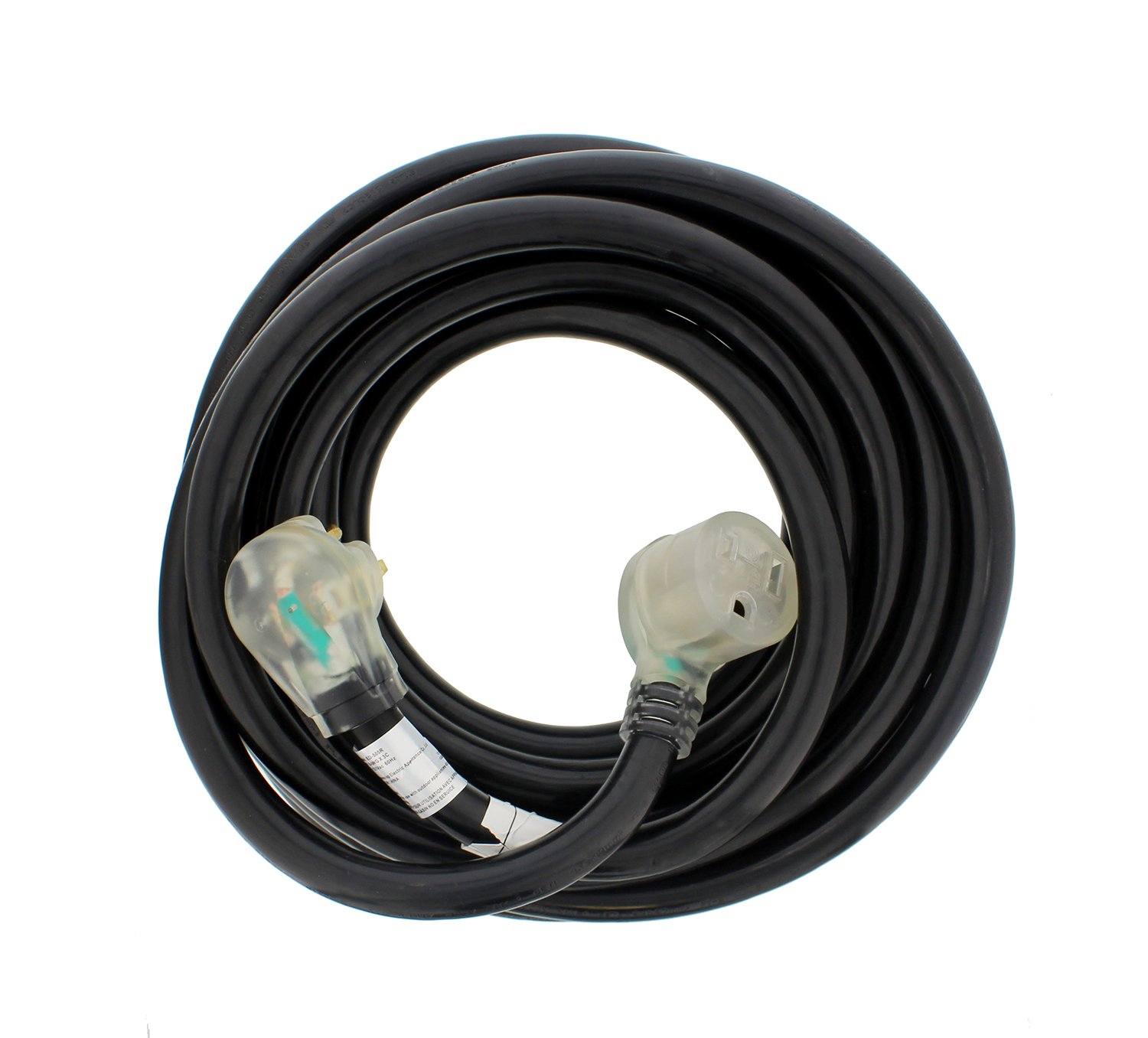 ABN Welding Cable 25ft 8 AWG 40A with Lighted Receptacle and STW Jacket ...