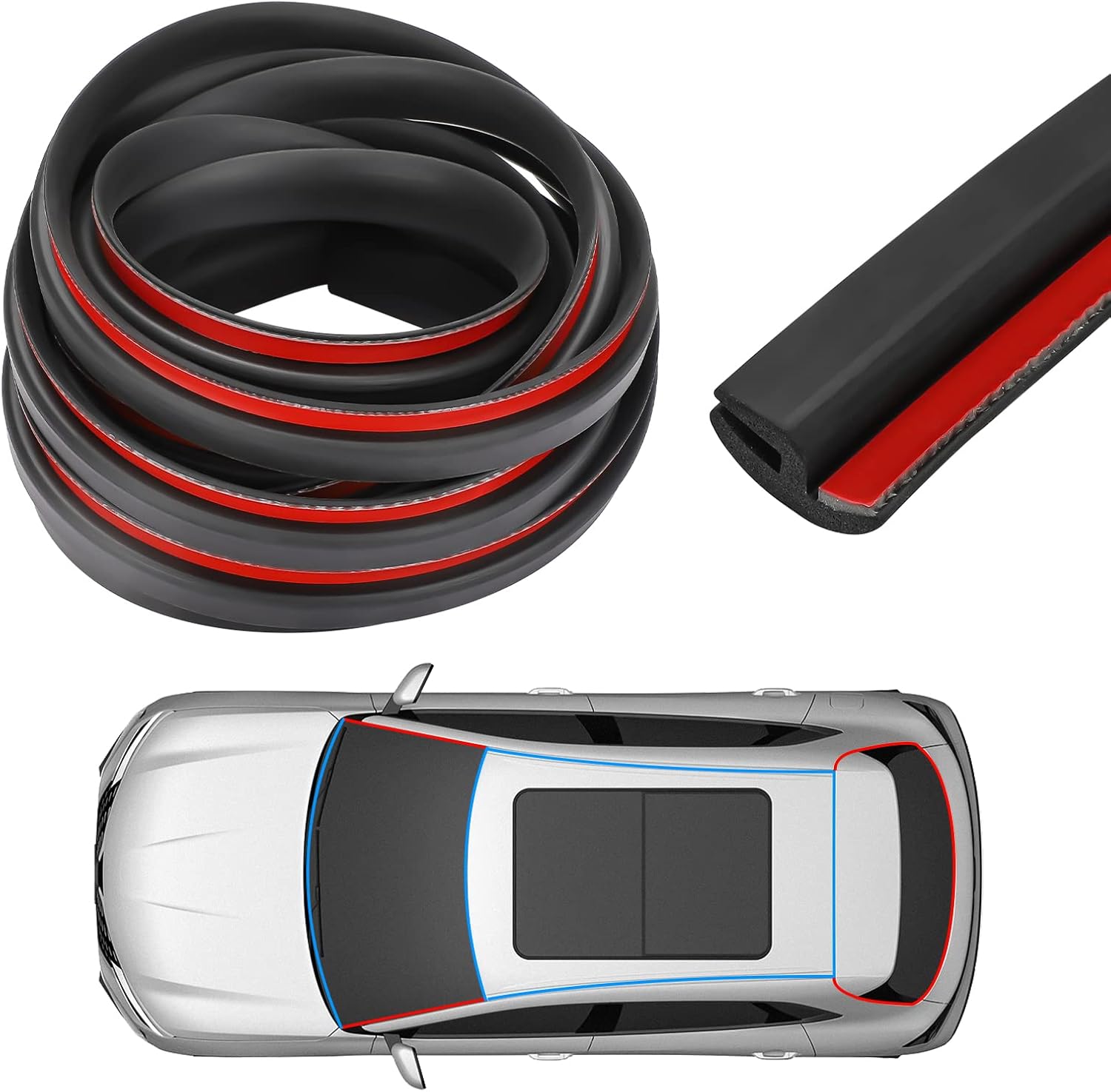 Amazon.com: Linkstyle 10 Ft Black Rubber Automotive Weather Stripping ...