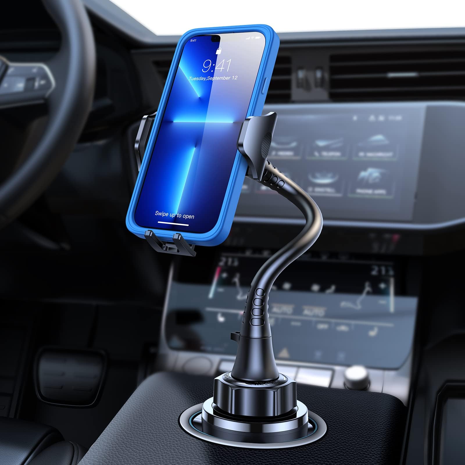 Amazon.com: Cup Holder Phone Mount for Car, Adjustable Long Gooseneck ...