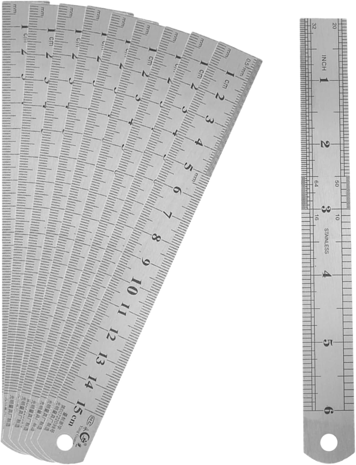 Amazon.com: ZZTX Ruler Metal Straight Edge Ruler Stainless Steel Ruler ...