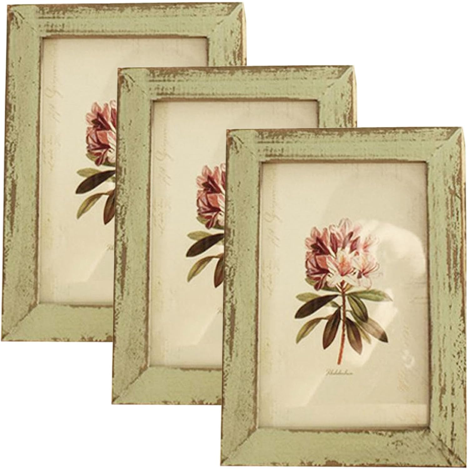 Amazon.com - ZJCilected 4x6 Rustic Retro Picture Frames Light Green ...