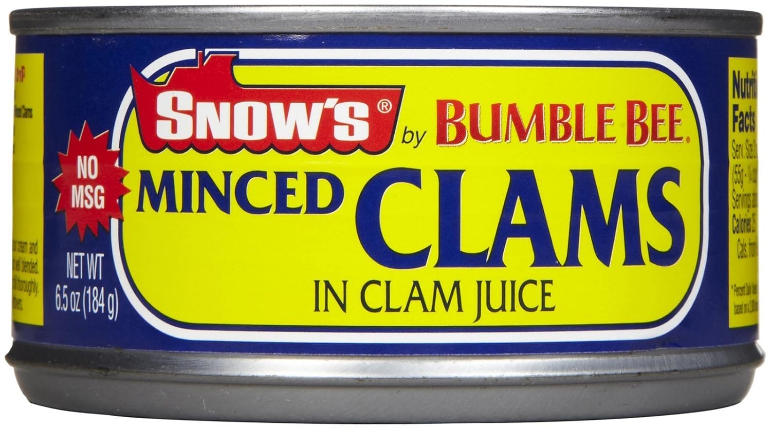 Amazon.com : Snow's Minced Clams in Clam Juice - 6.5 oz : Grocery ...
