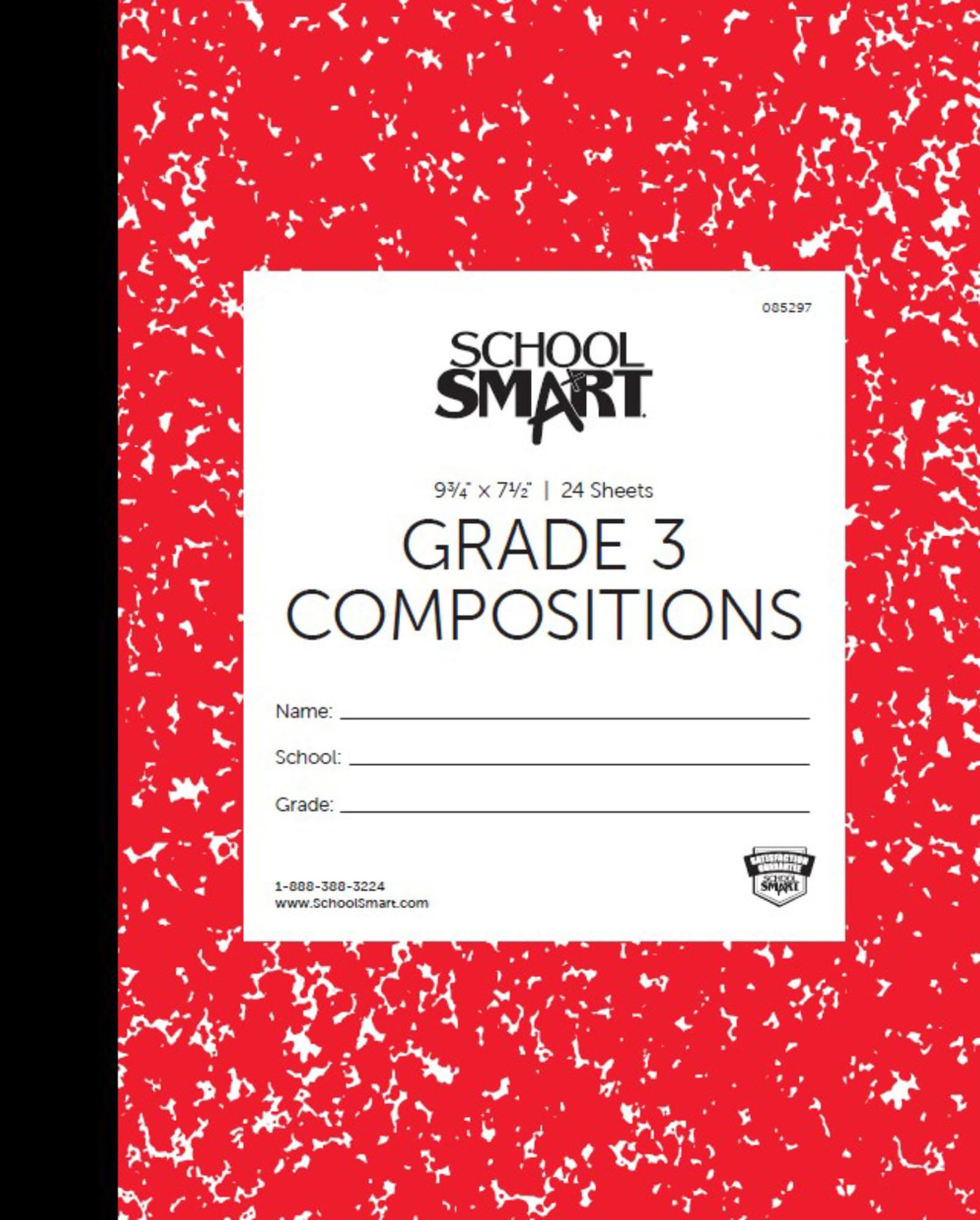 Amazon.com: School Smart Skip-A-Line Ruled Composition Book, Grade 3 ...
