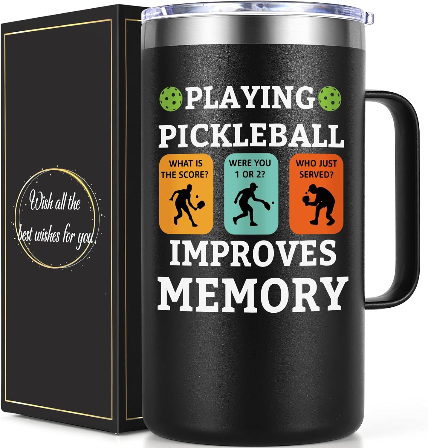 Amazon.com: Lifecapido Pickleball Gifts, Playing Pickleball Improves My ...