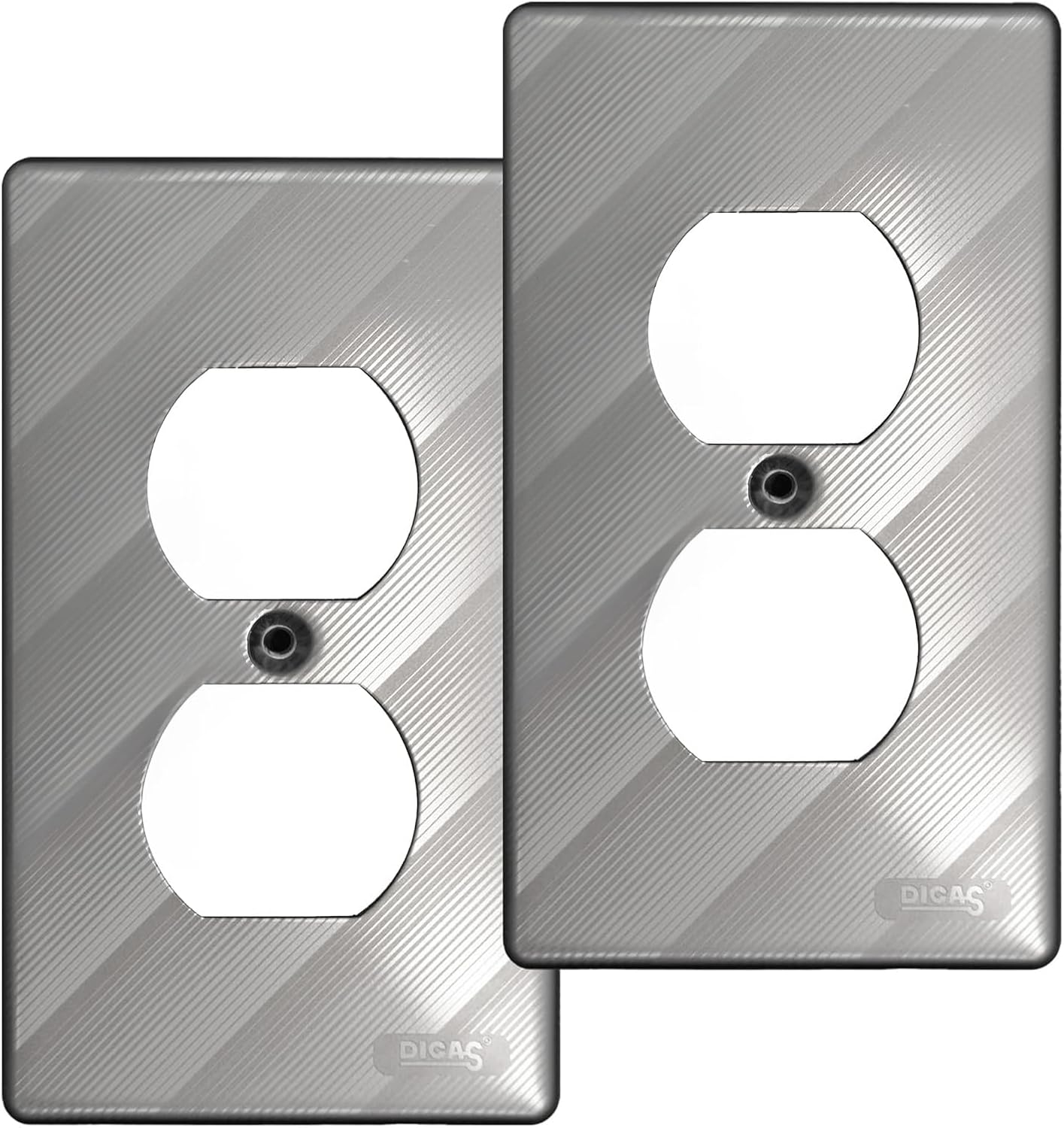 DICAS 2-Pack #304 Stainless Steel Switch Wall Plates Cover, Duplex ...