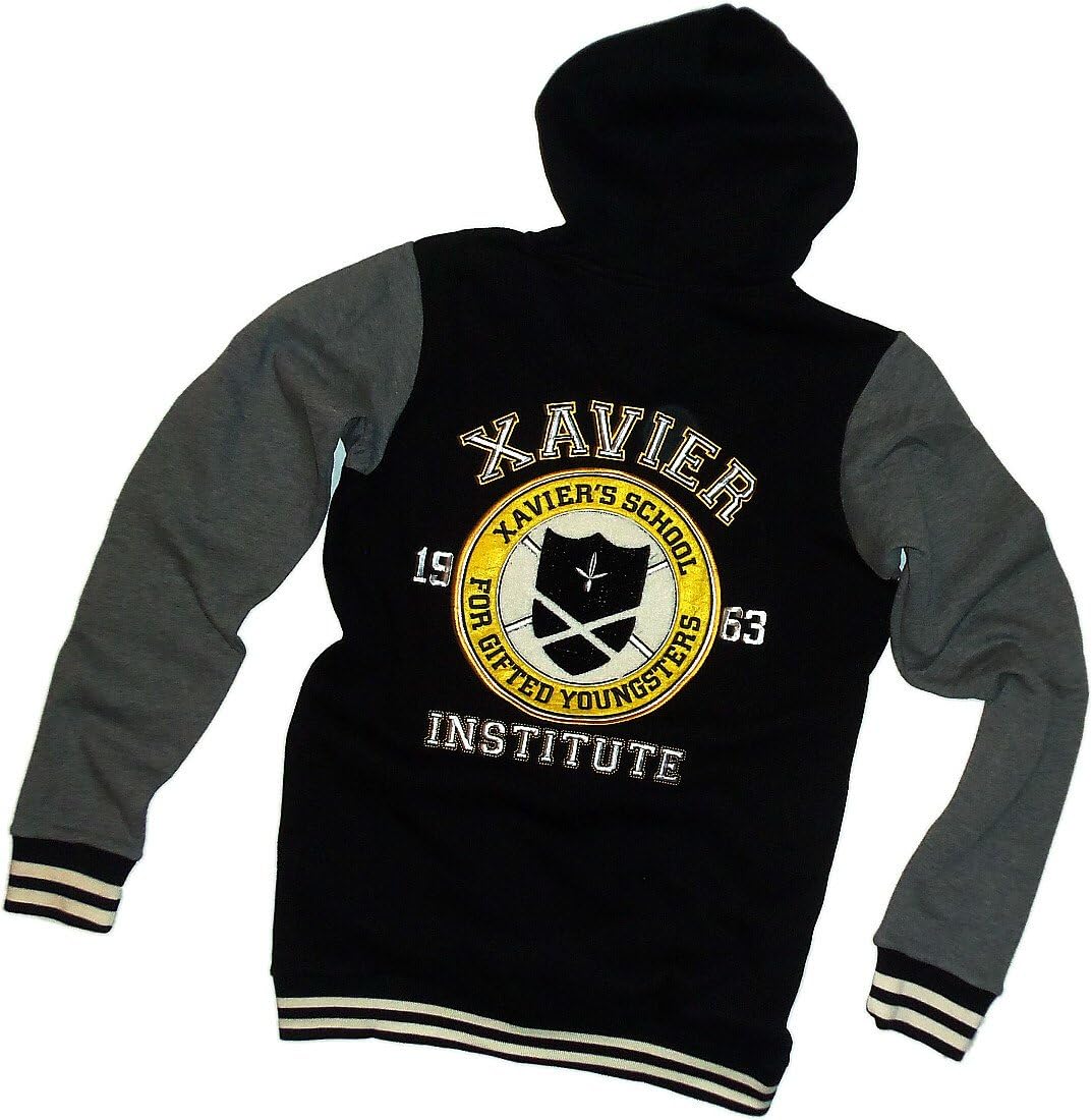 Xavier Institute - X-Men Zipper-Fleece Hooded Varsity Letterman Jacket ...