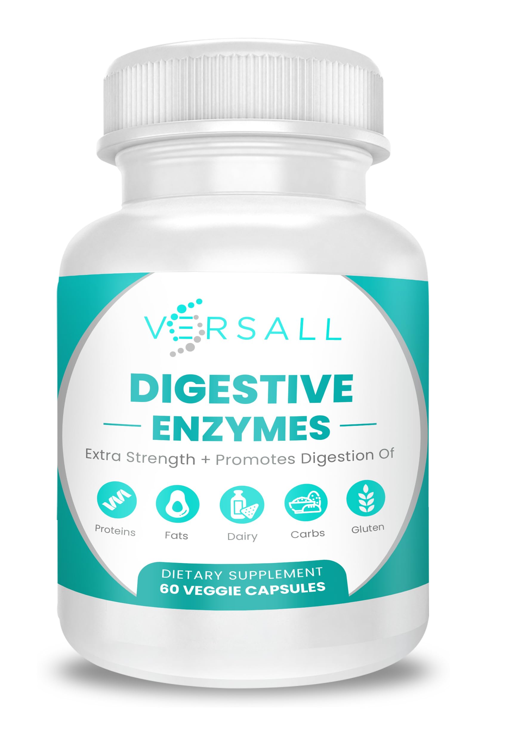 Amazon.com: VERSALL Digestive Enzymes Supplement for Daily Gas/Bloat ...
