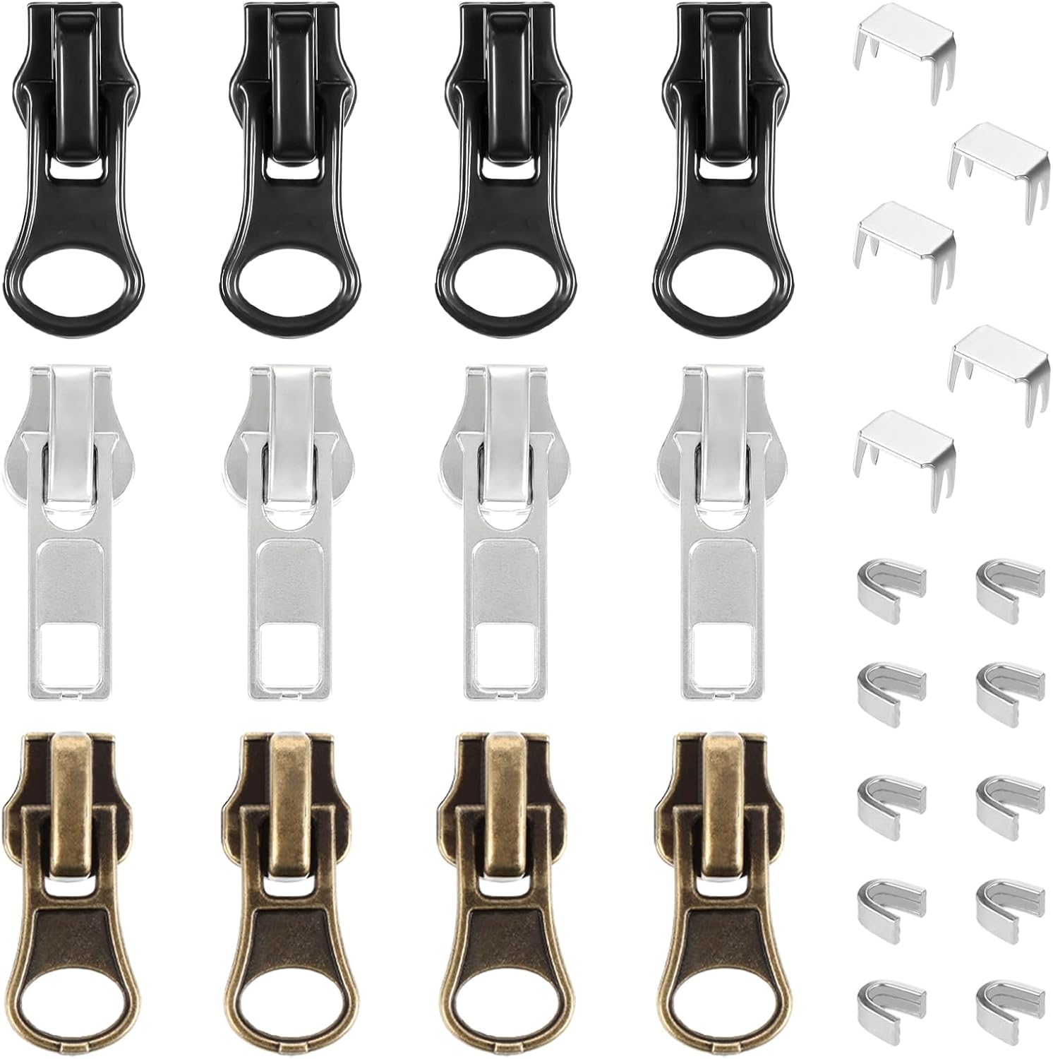 Amazon.com: 12-Piece Zipper Repair Kit, #5 Zipper Pull Replacement ...