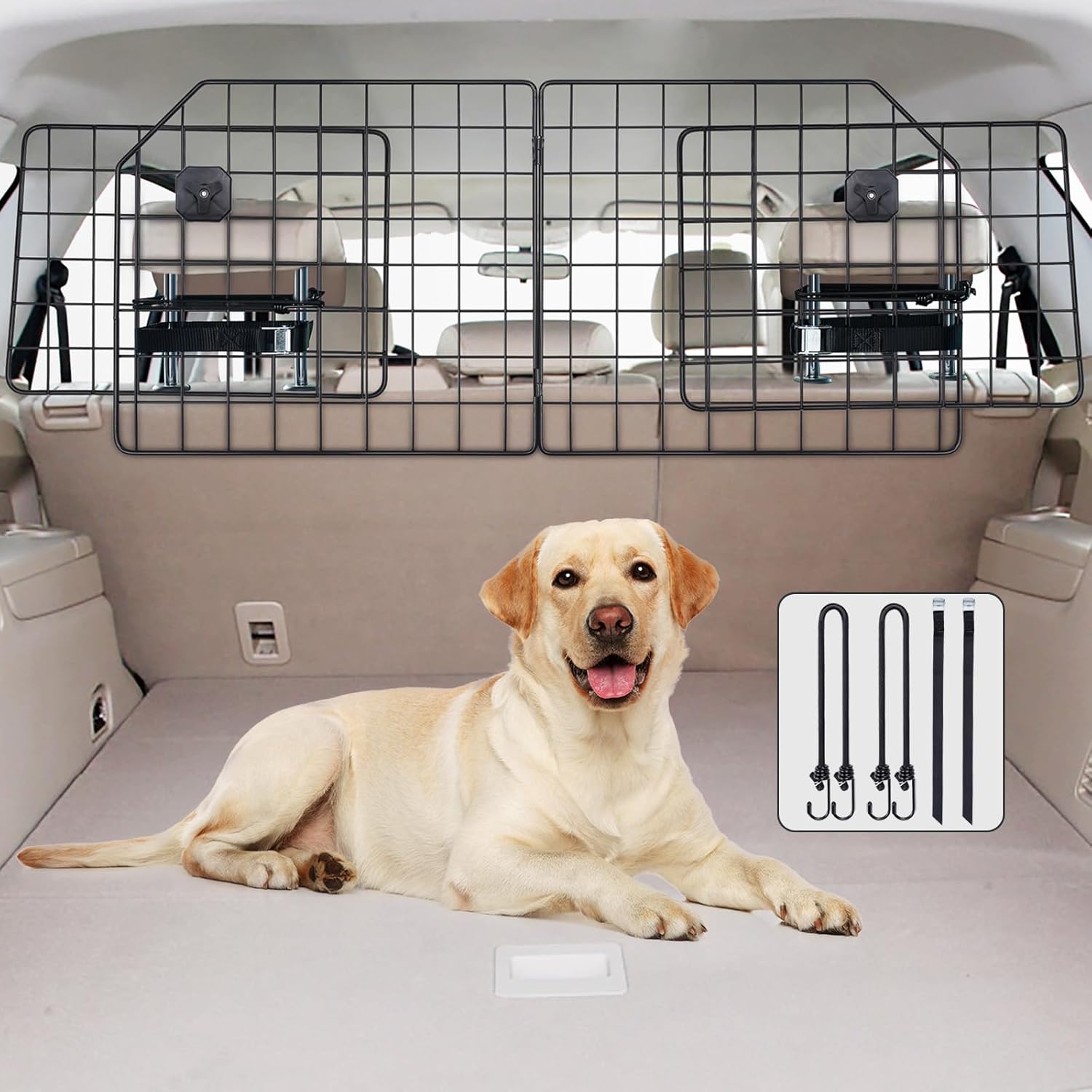 Vetoos Car SUV Dog Barrier, Vehicles Pet Divider Gate for Trunk Cargo ...