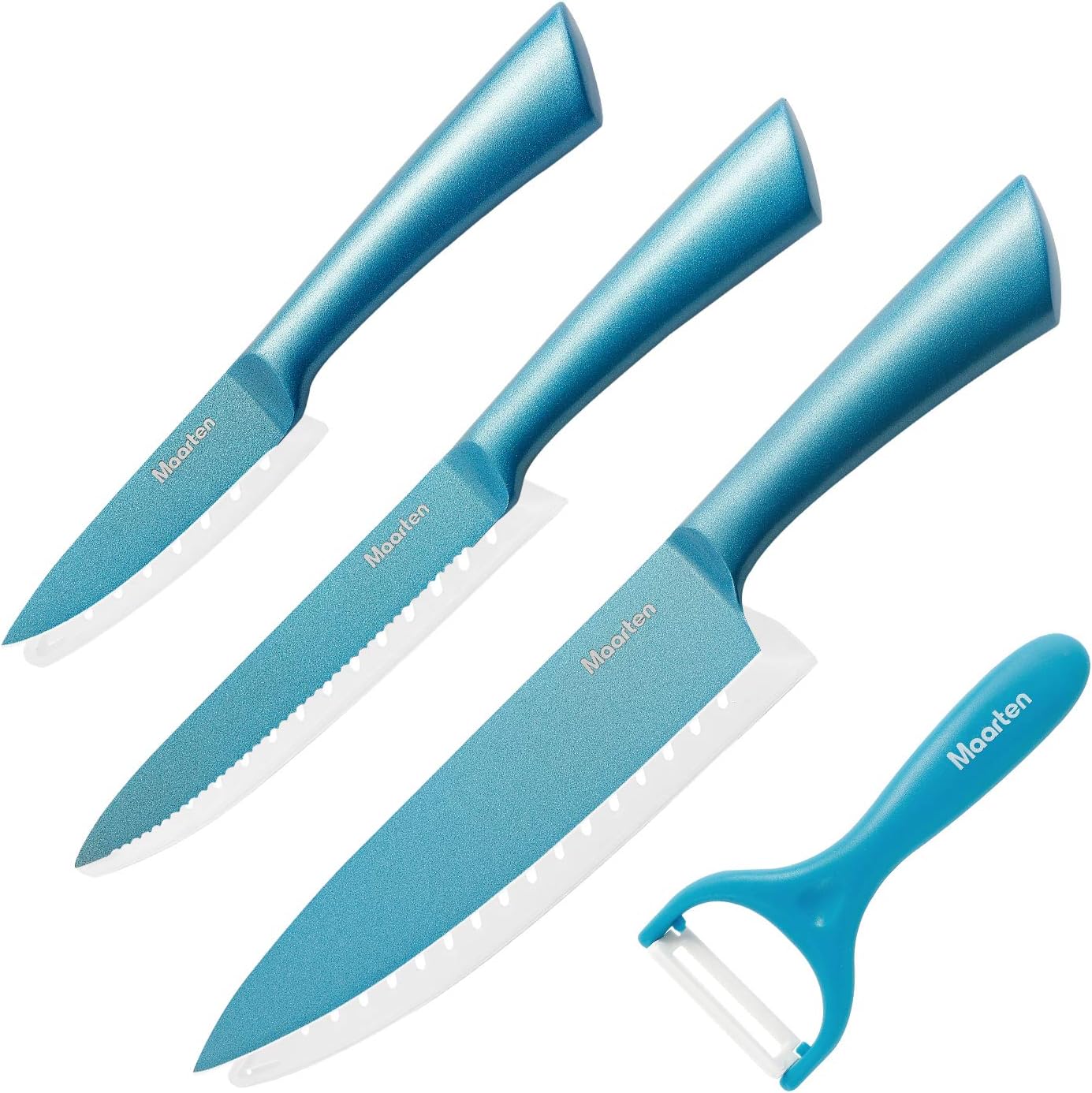 Amazon.com: Maarten Kitchen Knives Set - 4 Piece Stainless Steel Chef ...