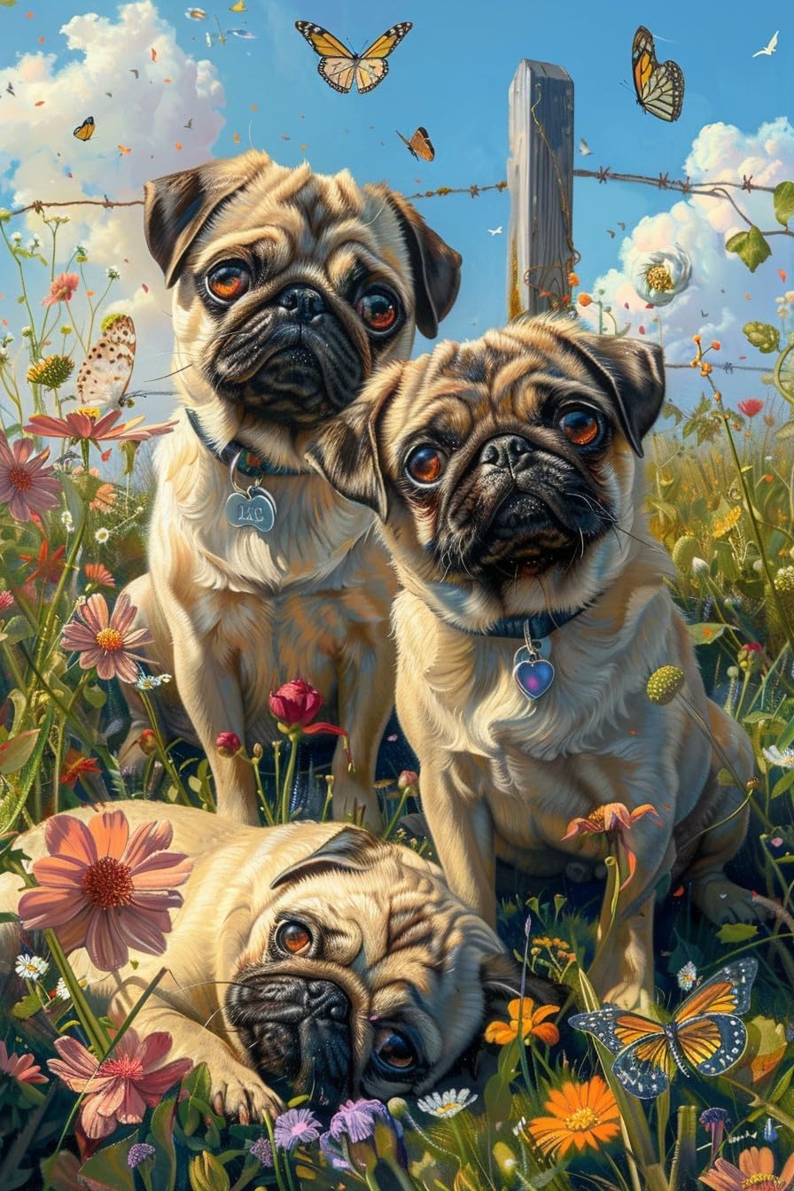 Amazon.com: Wooden Puzzles Garden Pug 500 Pieces Adult Educational ...