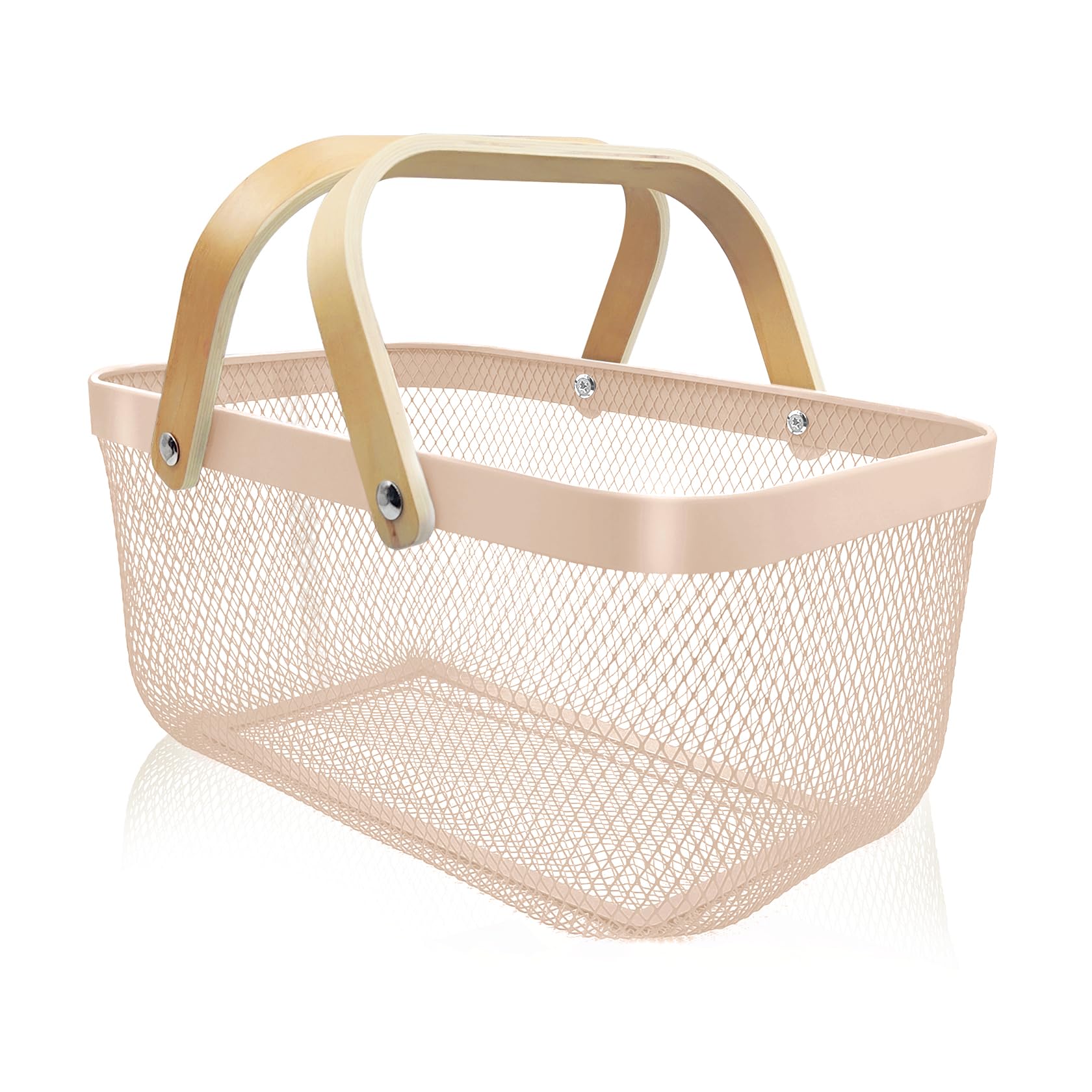 Amazon.com: Picnic Harvest Basket Wire Metal Mesh Steel Garden Basket ...