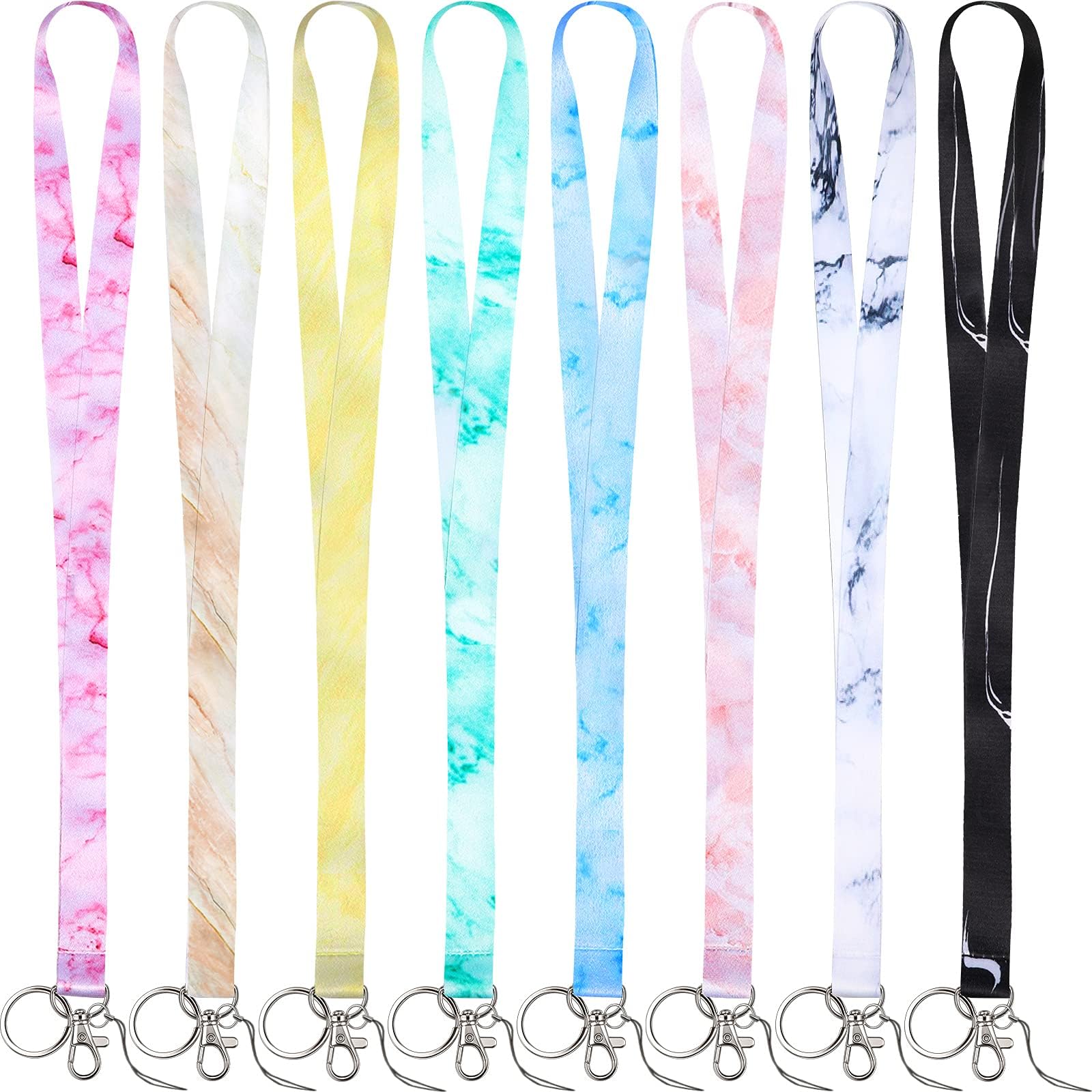 Amazon.com: Outus 8 Pieces Key Lanyard ID Lanyards Neck Strap Key Chain ...