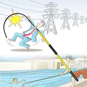 Electrical Life Hook with Rescue Pole 16 12 10 6 5 4 Foot, Insulated ...