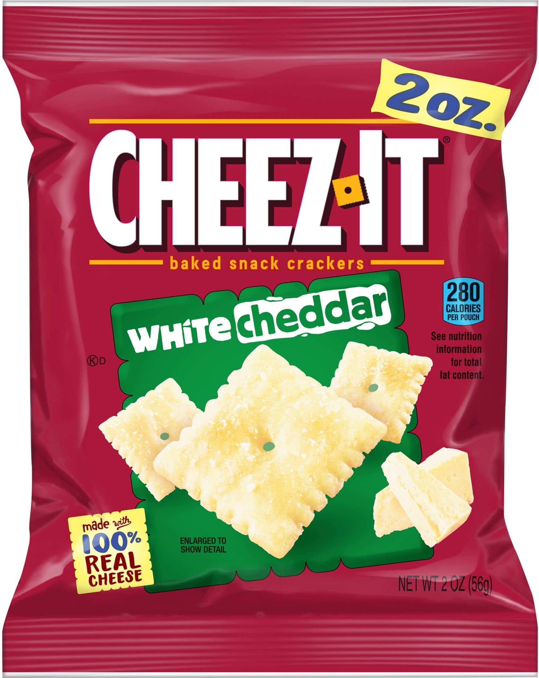 Amazon.com: Cheez-It White Cheddar Crackers Snack Packs (1.5 Ounce ...