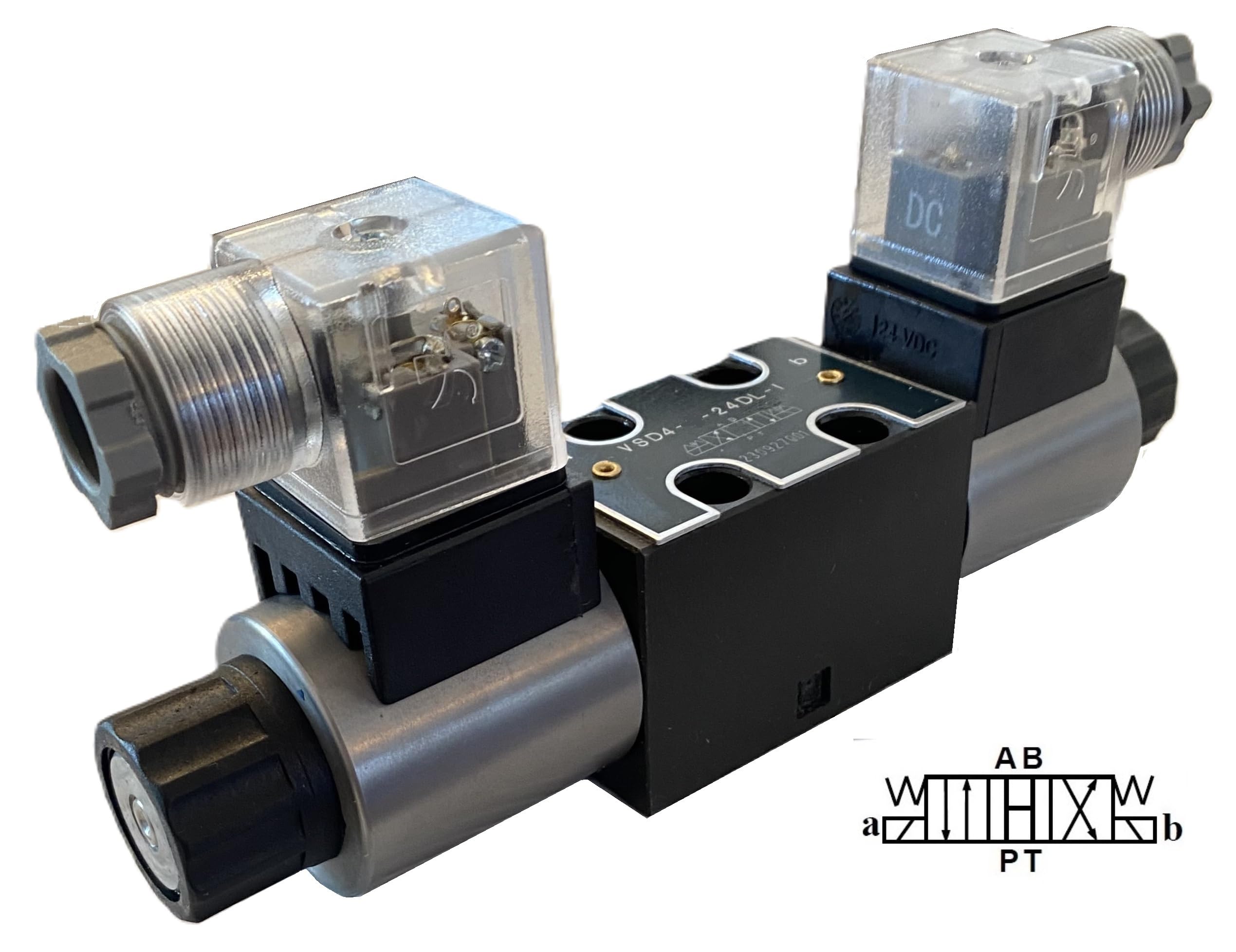 Hydraulic Electrical Solenoid Valve DIN Connector 2 Position D03 Ng6 21 ...