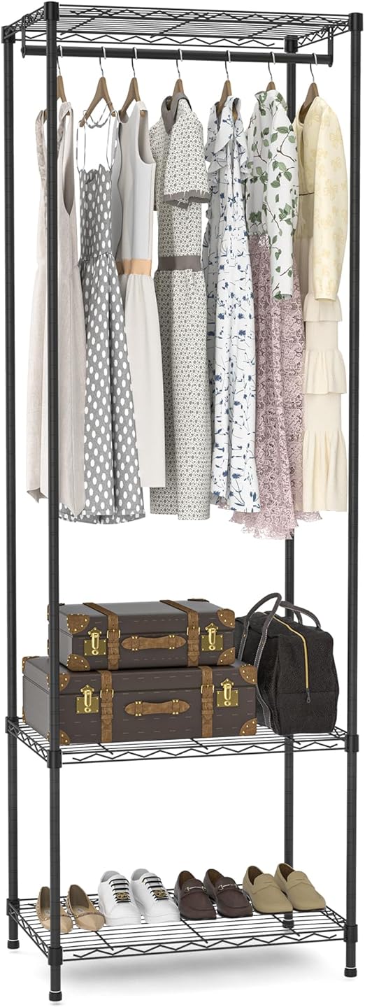 Amazon.com: CHANGSHENG Heavy-Duty Clothes Rack, Large Capacity ...