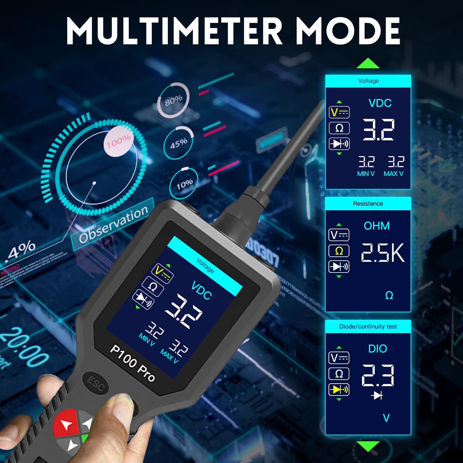 Snapklik.com : TopDiag P100 Pro Power Circuit Probe Kit - Automotive ...
