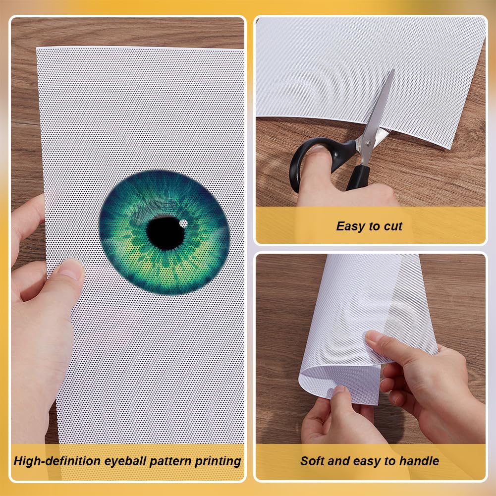 BENECREAT 10Pcs Fursuit Eye Mesh, 30x22cm White PVC Dust Mesh, 0.8mm ...