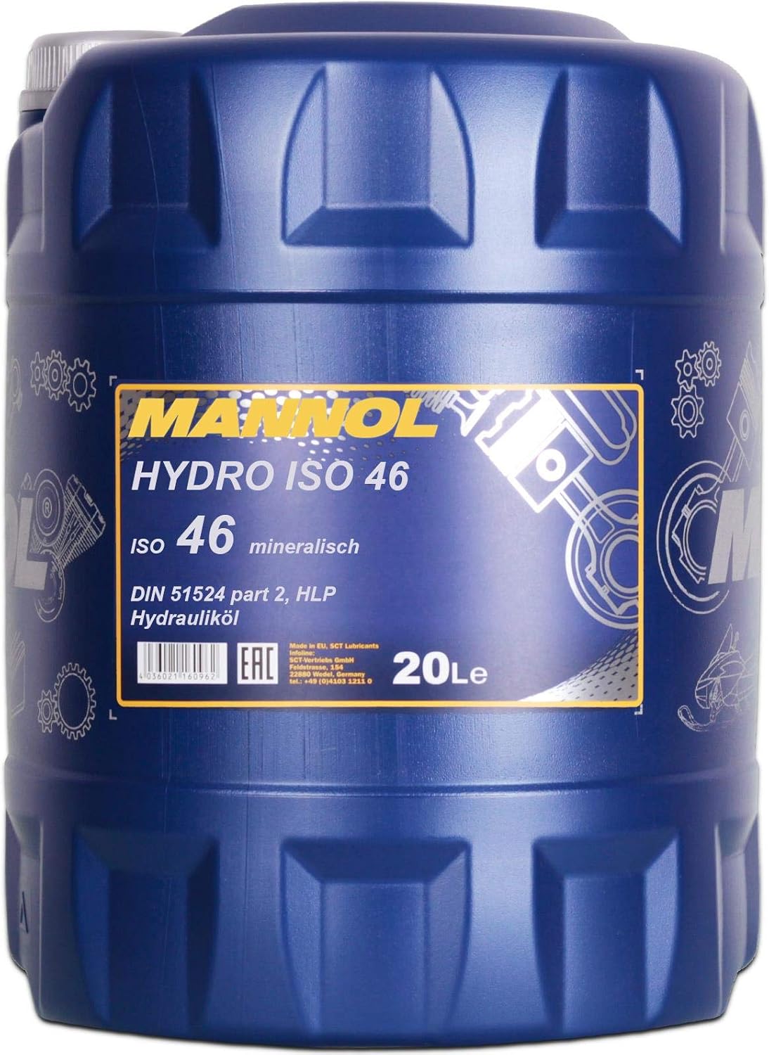 1 x 20L Mannol Hydro ISO 46 / Hydraulic Oil HLP : Amazon.co.uk: Automotive