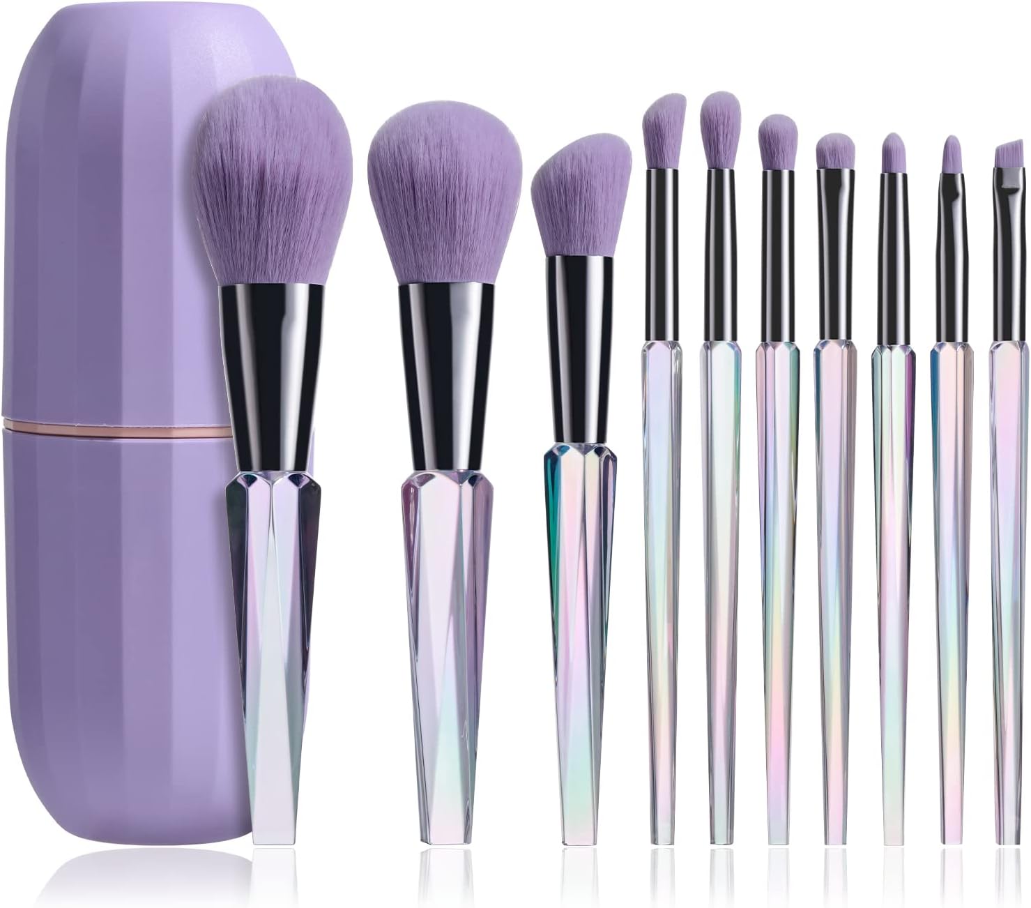 Amazon.com: Glamlily 10 Piece Makeup Brush Set with Case, Acrylic ...