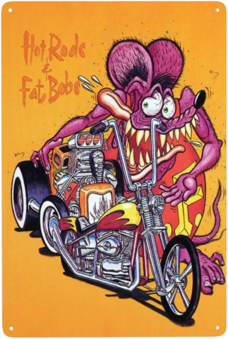 Amazon.com : Modified Car Culture Rat Fink Tin Metal Signs Vintage Home ...