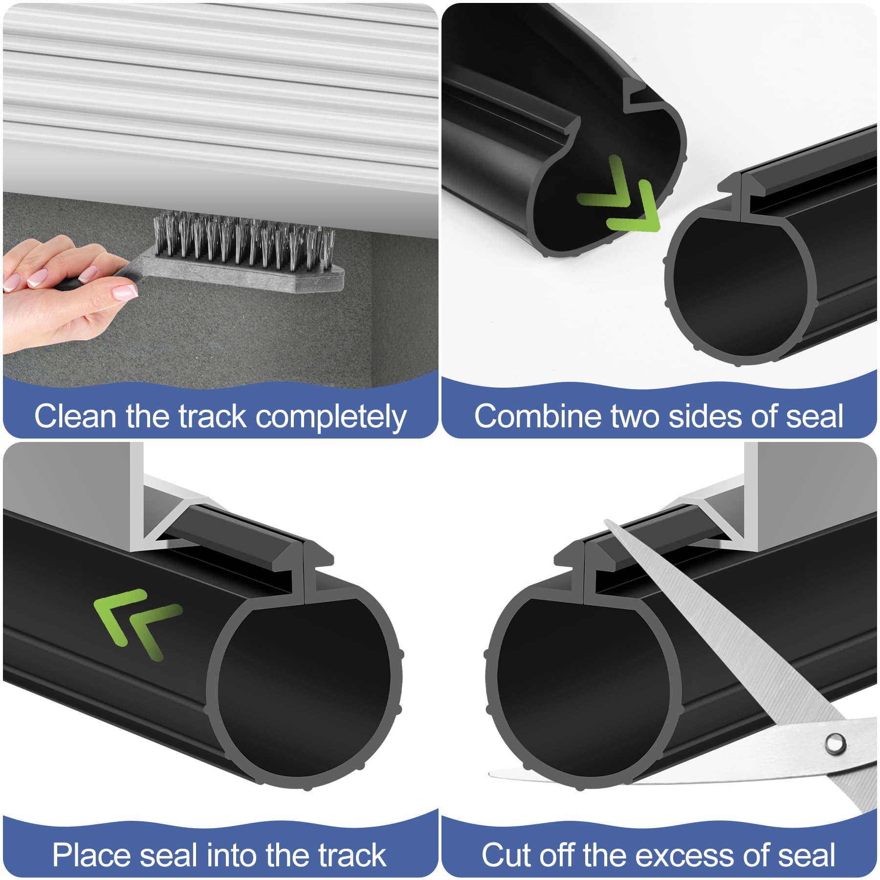 Weather Stripping For Garage Door Heavy-Duty 17ft Garage Door Bottom ...