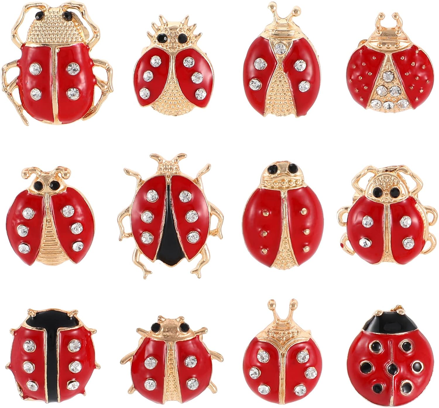 Amazon.com: 24pcs of One Set Cartoon Brooch Delicate Brooch Ladybug ...